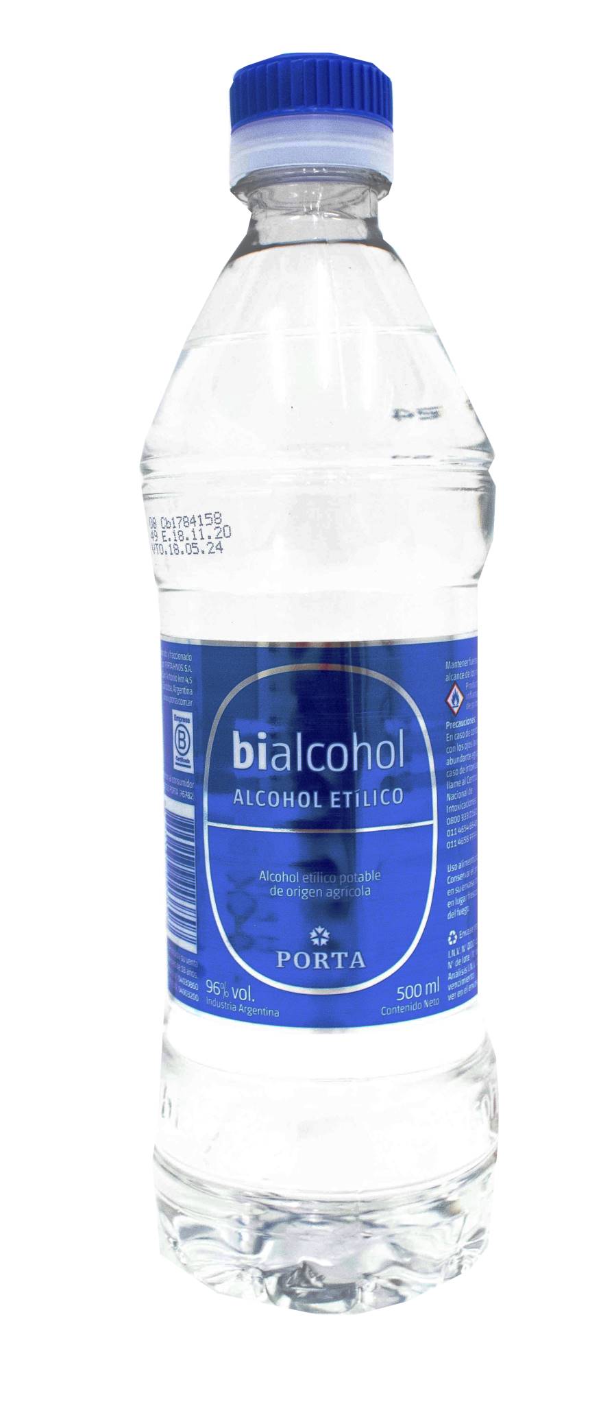 Alcohol Porta 96 Grados Alimenticio 500ML - Ferniplast