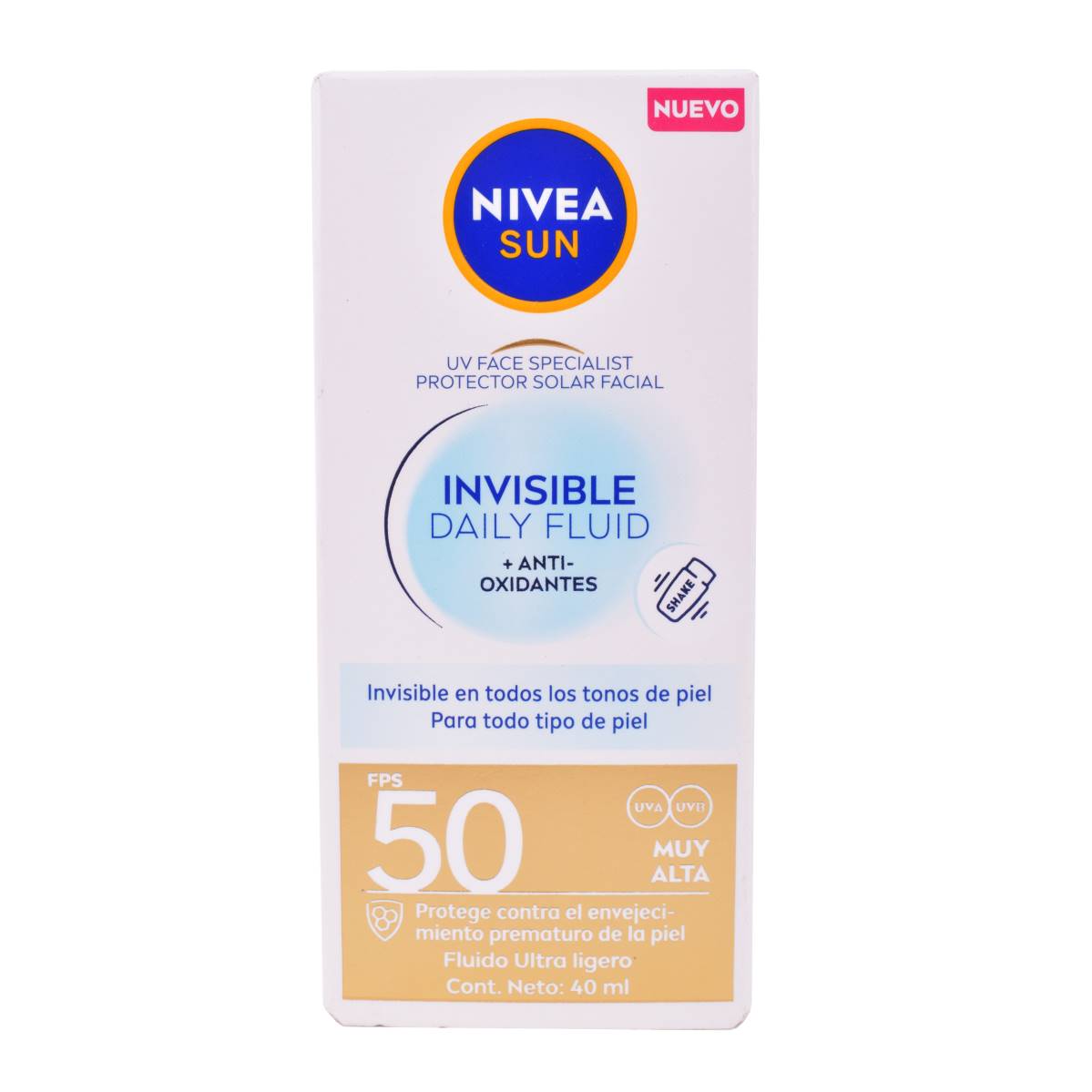 Protector Solar Nivea Facial F50 Invisible 40ML - Ferniplast